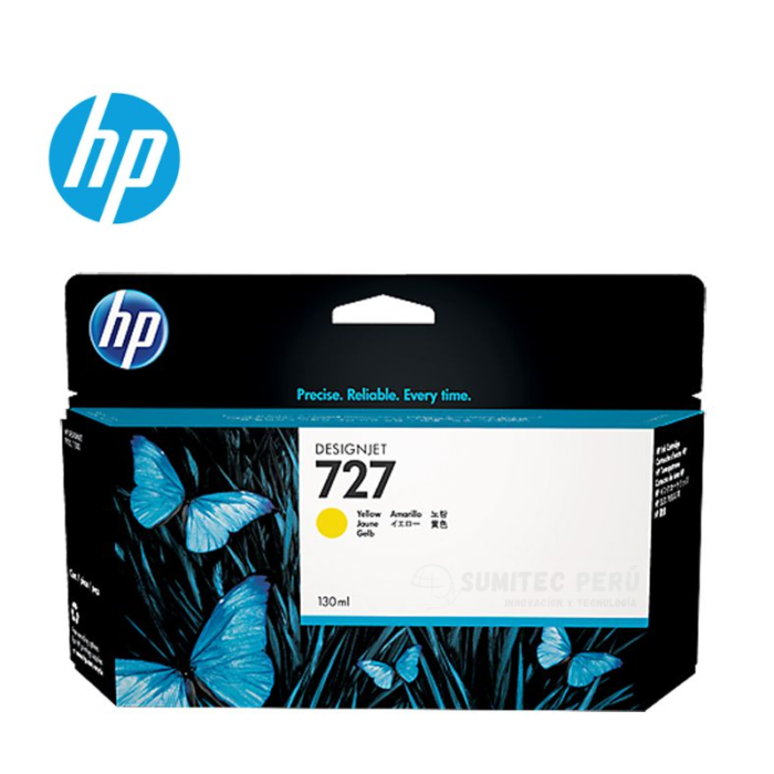 Tinta HP B3P21A 727 Yellow T2500/T930 130ml – Sumitec Perú
